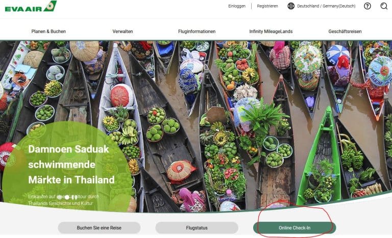 EVA Air Online Check-in - Schnell und einfach einchecken