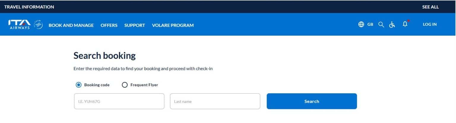 Alitalia / ITA Airways Check In Flight Online - Guide |2025|