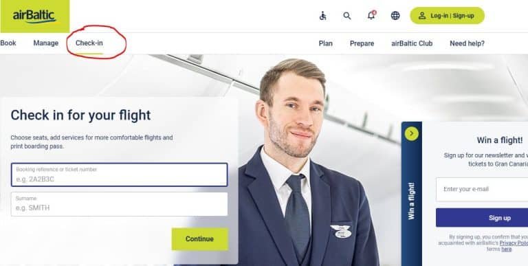 airBaltic online check-in - Check In |2025|